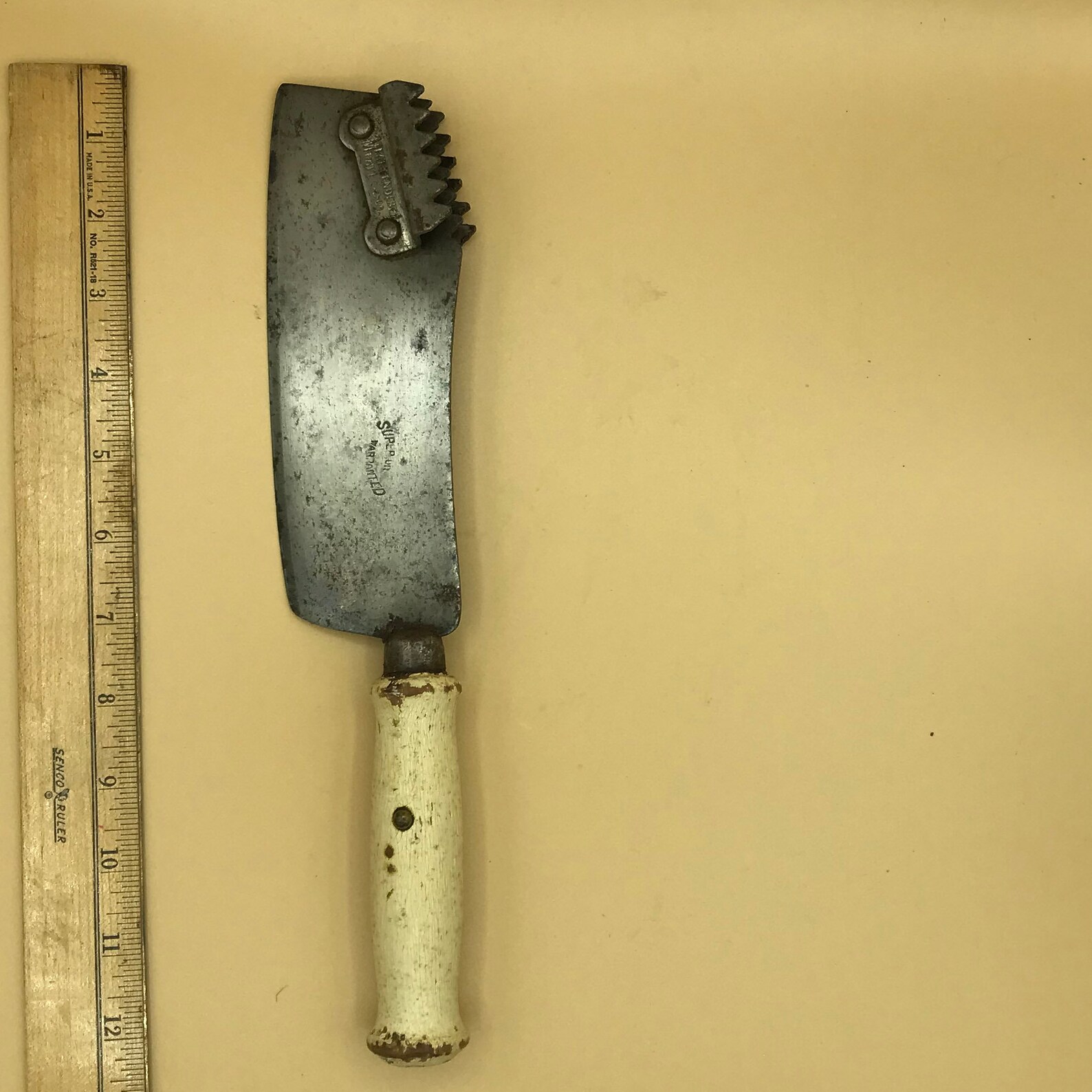Vintage Meat Cleaver Superior Warranted With Meat Tenderizer Attached ...