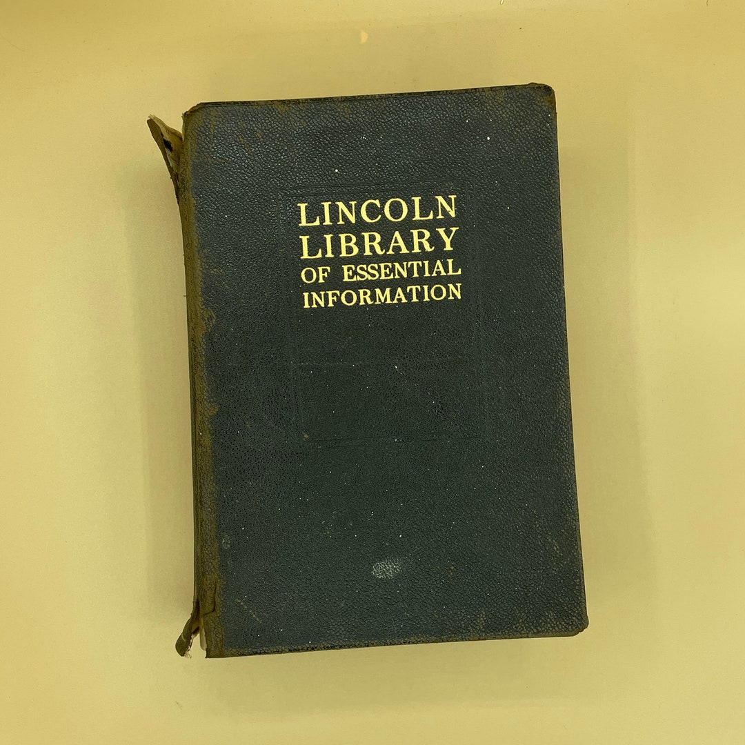 Lincoln Library of Essential Information Published 1929 Black Leather ...