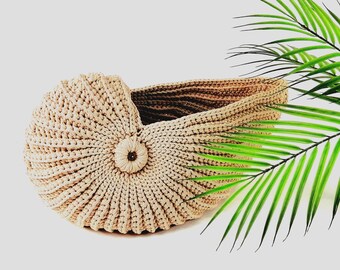 Sea Shell Crochet Basket PDF Pattern Tutorial | Etsy
