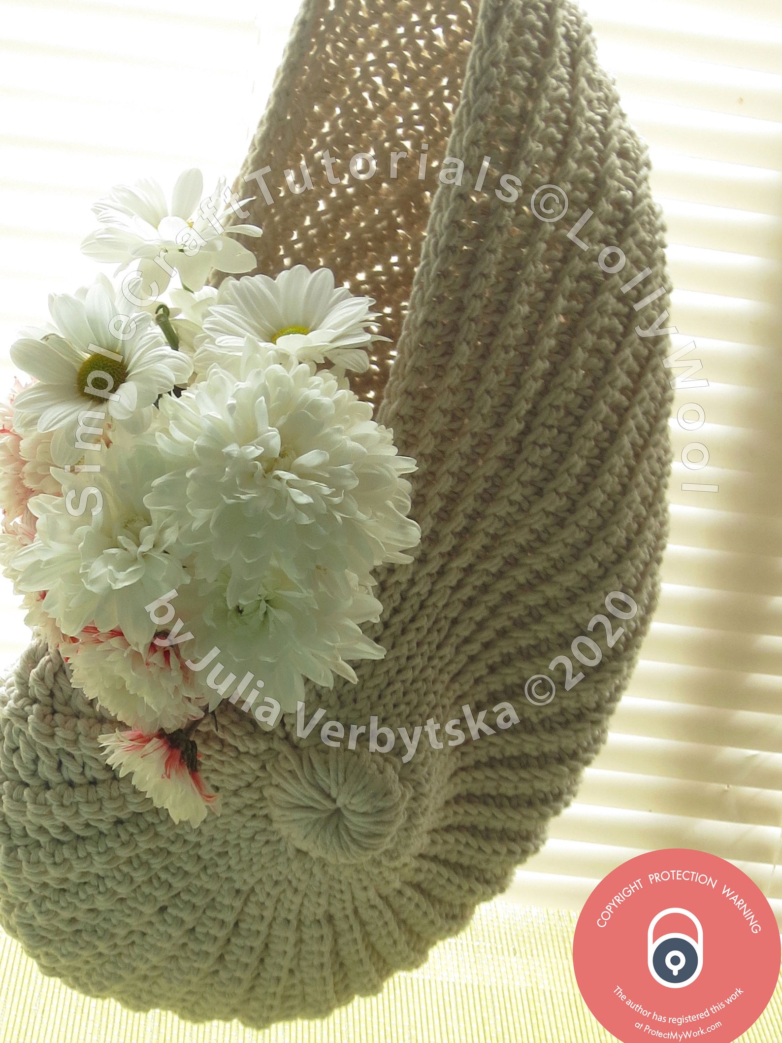 Nautilus Shell Crochet Basket Photo PDF Crochet Pattern, Detailed Photo ...
