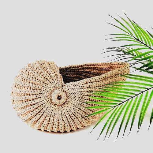 Sea Shell Crochet Basket PDF Pattern Tutorial - Etsy