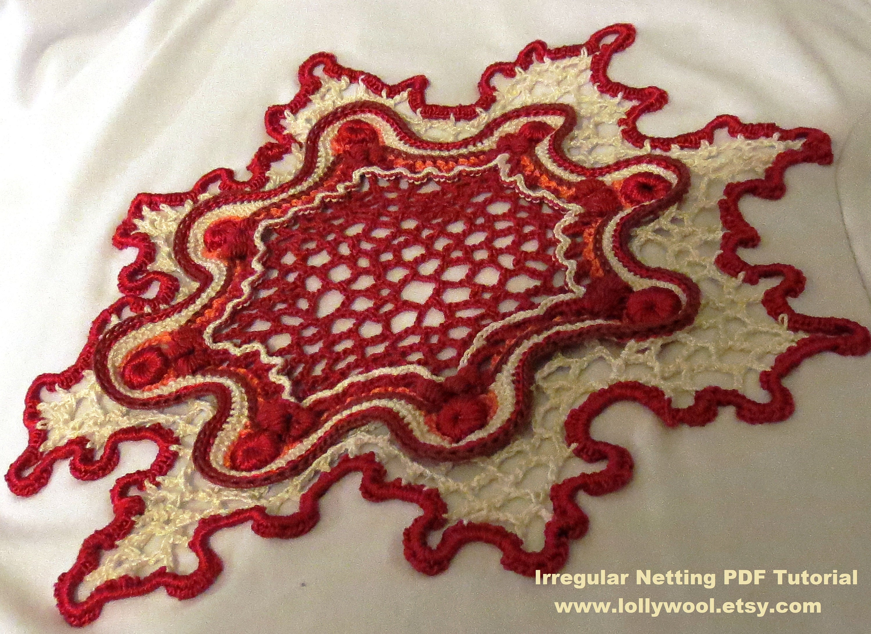 Irregular Netting Crochet PDF Pattern, Craft Tutorial for Irish Crochet ...