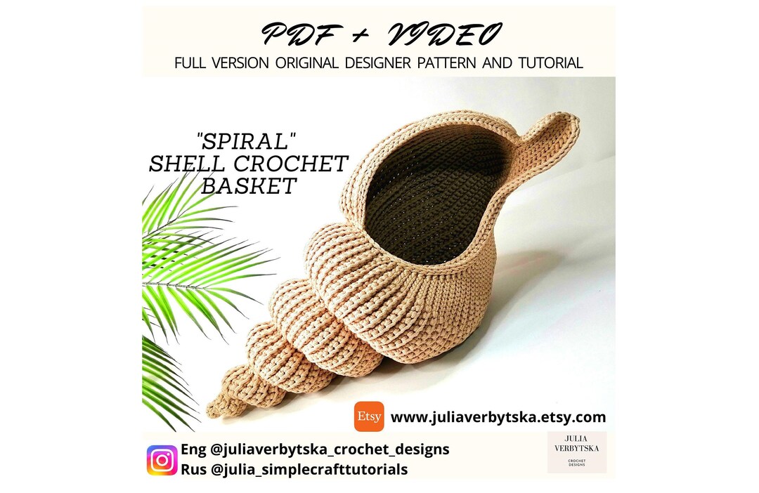 Video Tutorial and Written Pattern of My Original "spiral Shell Crochet ...