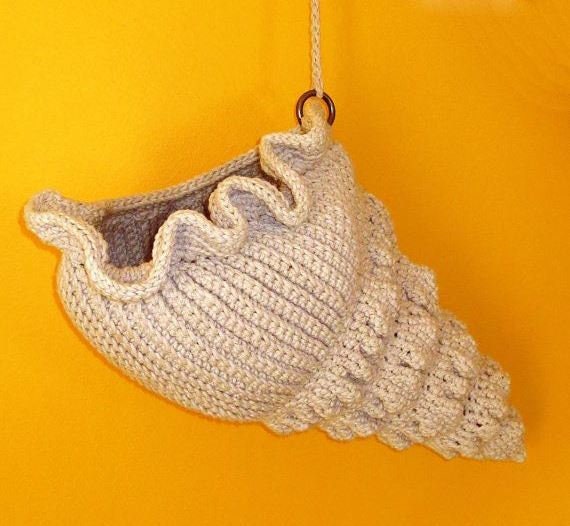 Sea Shell Crochet Basket PDF Pattern Tutorial - Etsy