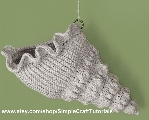 Sea Shell Crochet Basket PDF Pattern Tutorial | Etsy