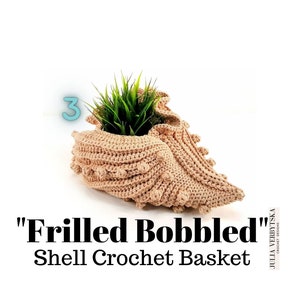 Choose ANY 3 Patterns to Make Sea Shell Crochet Basket, Interesting ...