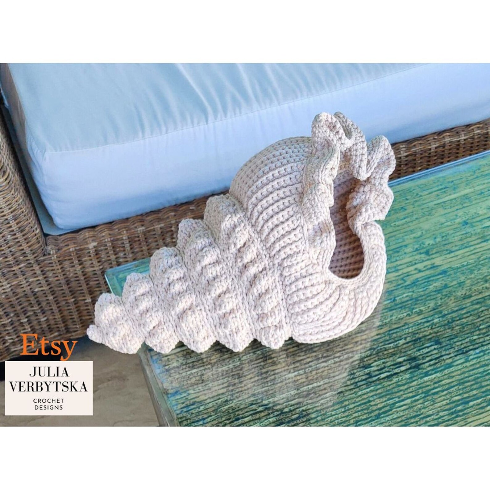 Sea Shell Crochet Basket PDF Pattern Tutorial - Etsy
