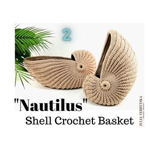 Choose ANY 3 Patterns to Make Sea Shell Crochet Basket, Interesting ...