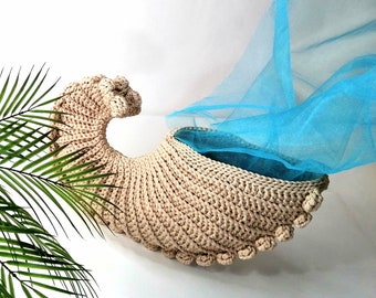 Sea Shell Crochet Basket PDF Pattern Tutorial | Etsy