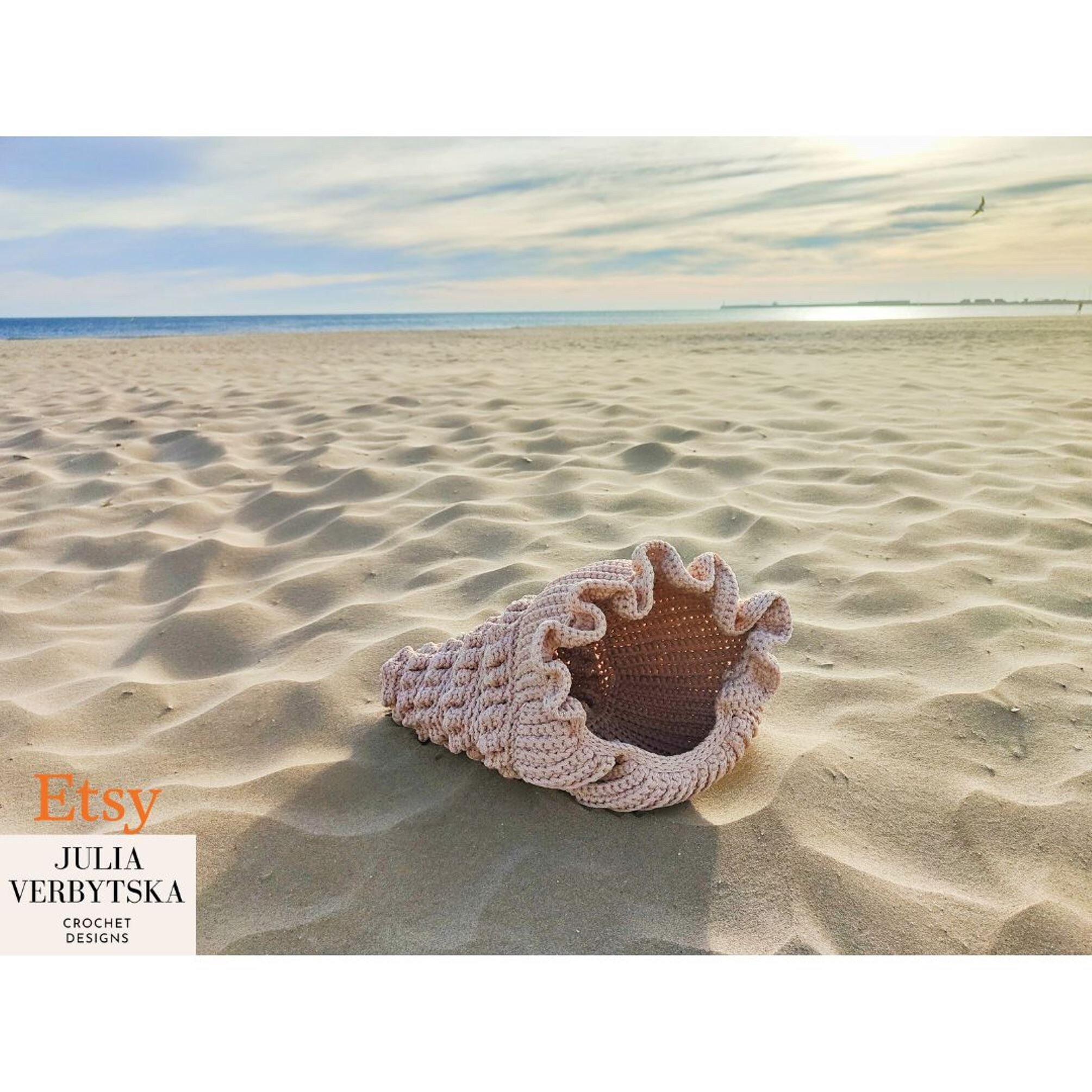 Sea Shell Crochet Basket PDF Pattern Tutorial - Etsy