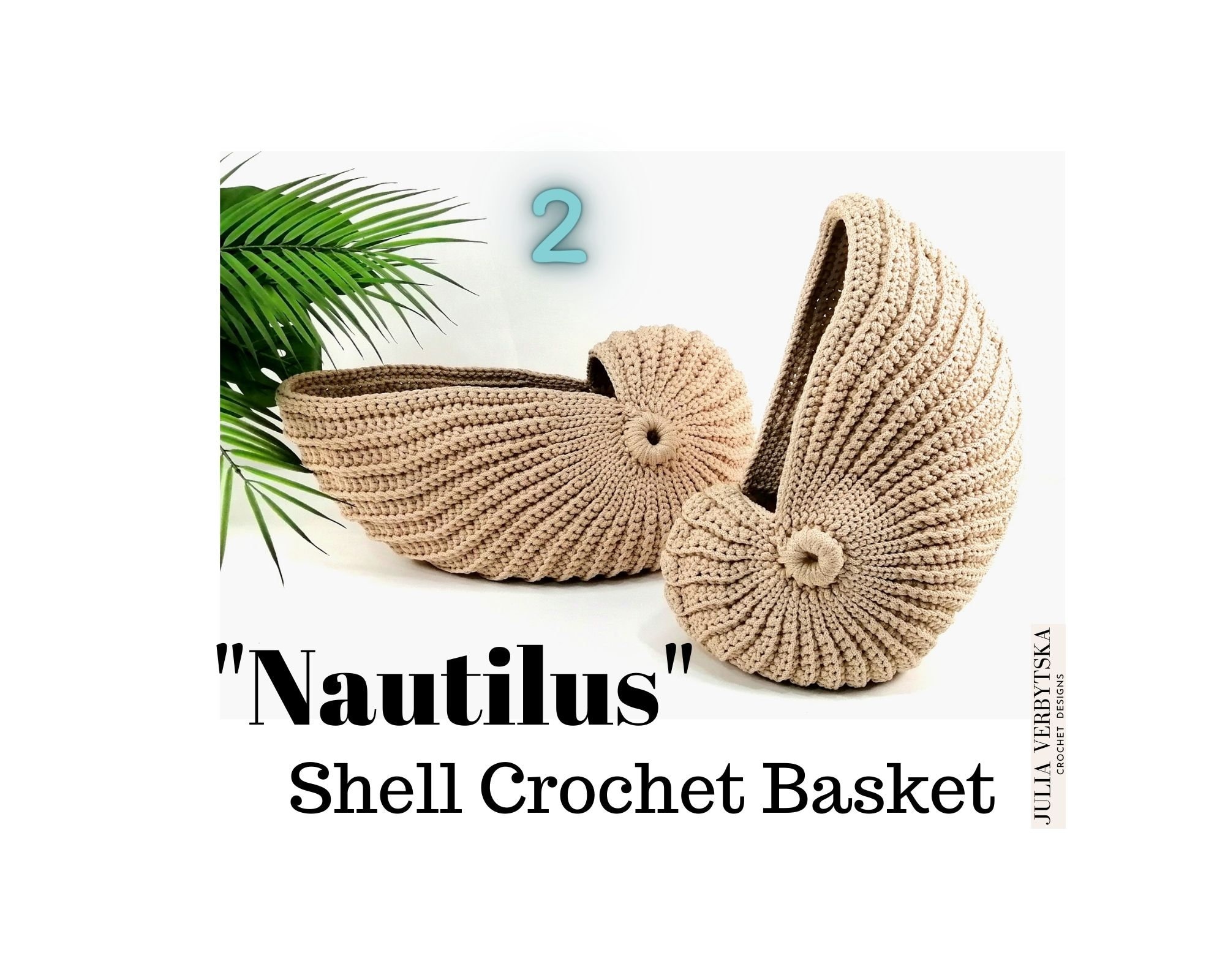 Entire 5 Seashell Basket Collection PDF Crochet Patterns 5 DIY Projects for Your Sea Themed Home ...