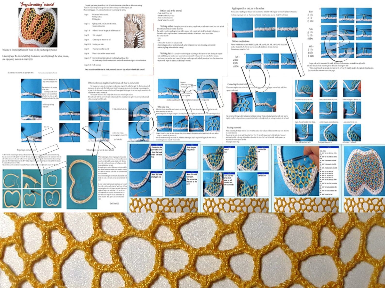 Irregular Netting Crochet PDF Pattern Craft Tutorial for - Etsy