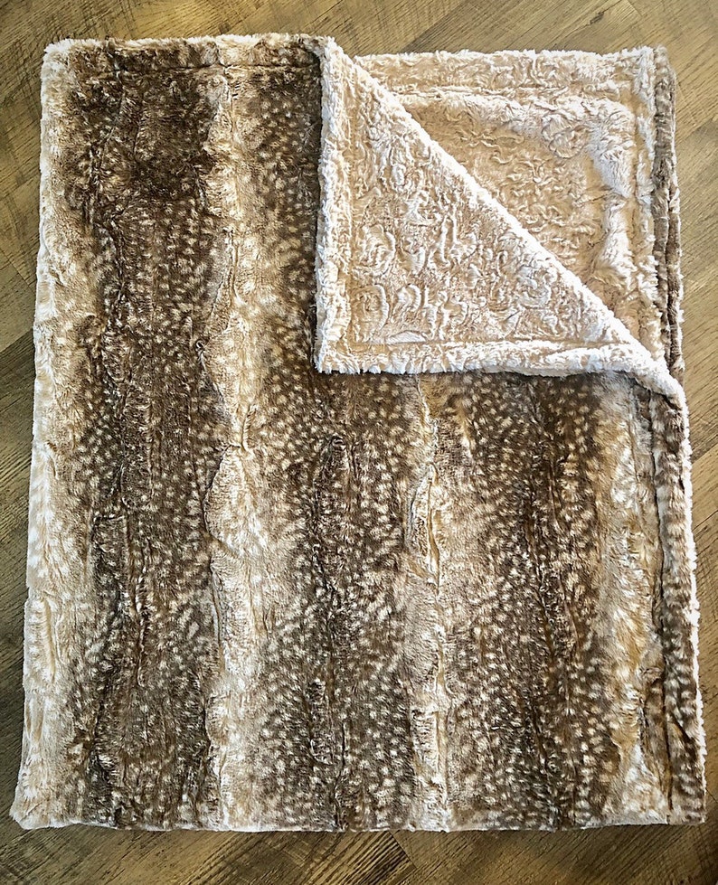 Fawn Fur Minky Blanket - Etsy