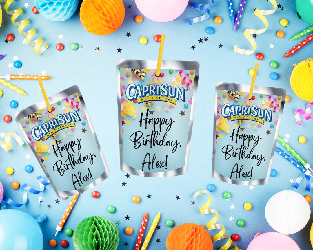 Custom Capri Sun Labels DIGITAL DOWNLOAD CANVA - Etsy UK