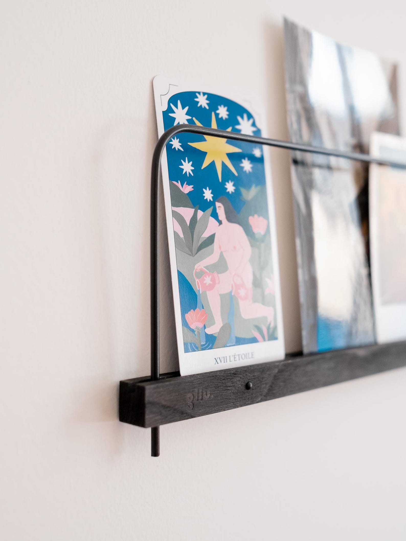 Photo, Polaroid & Postcard Shelfs (80cm) in Tinted Chestnut and Black ...