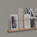 Photo, Polaroid & Postcard Shelf in Solid Chestnut Wood and Solid Brass ...