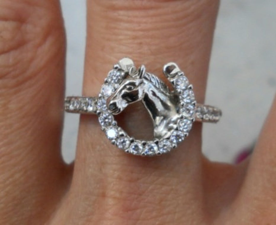 Horseshoe Ring,sterling Silver,horse Rings,jewelry for Horsemen,vintage ...
