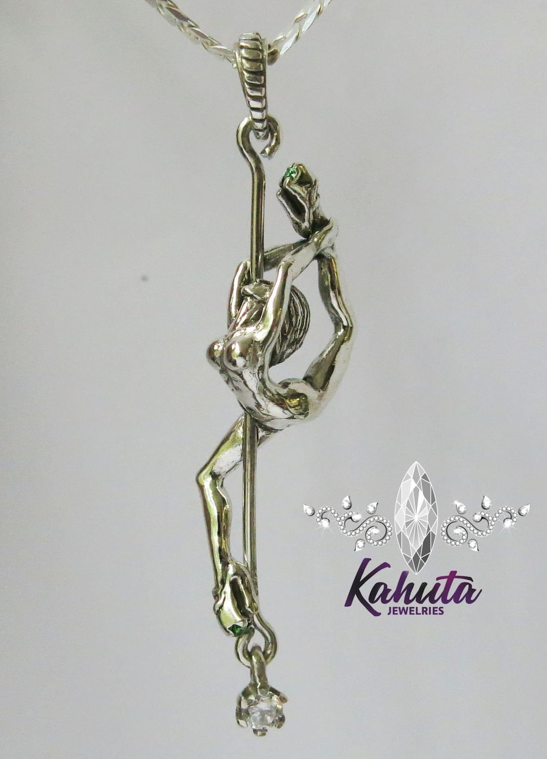 Pole Dance Pendant 925,sterling Silver Sports Pendant, Pole Dance ...