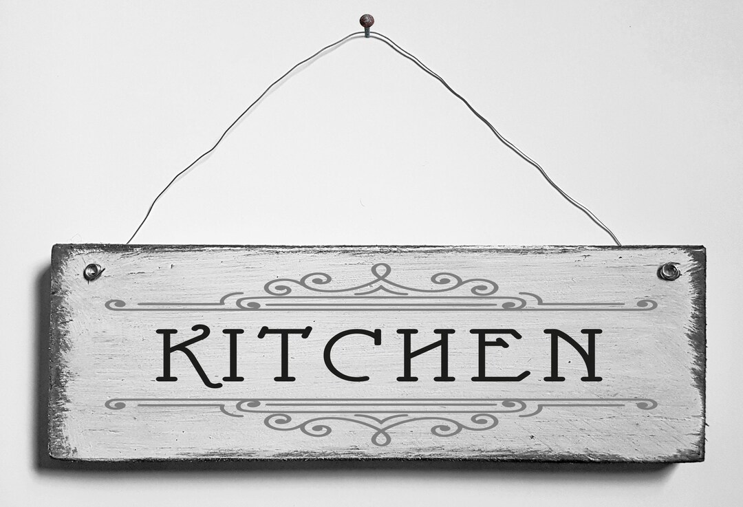 Kitchen Wooden Sign Decoration Door Sign Retro Shabby Style - Etsy