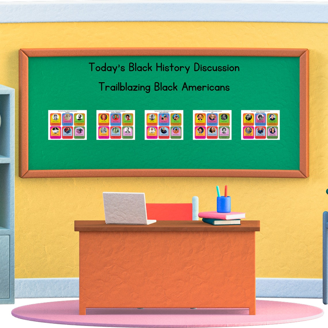 Famous African Americans Printable, Bulletin Board Printable, Black ...