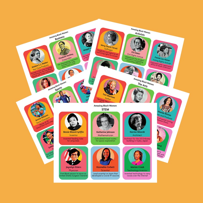 Great Black Women Printable, Bulletin Board Printable, Women History ...