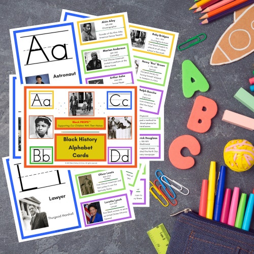 Black History Printable Alphabet Cards ABC Cards - Etsy