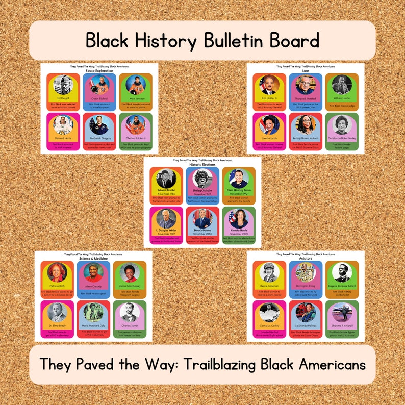 Famous African Americans Printable, Bulletin Board Printable, Black ...