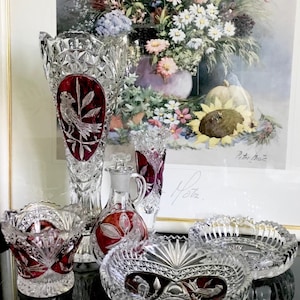 Crystal Vintage Hofbauer Red Bird Crystal - Etsy