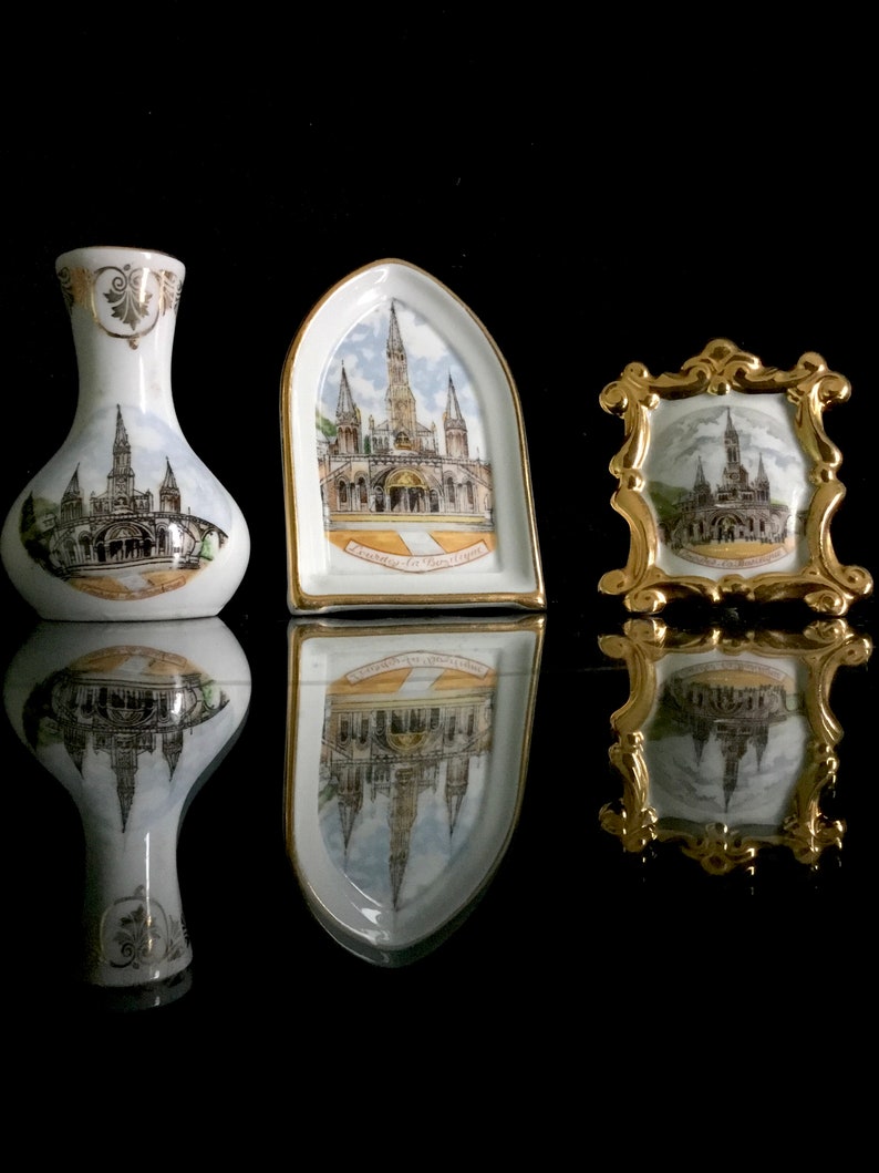 Limoges Porcelain Antique Miniatures With Lourdes. Rare - Etsy