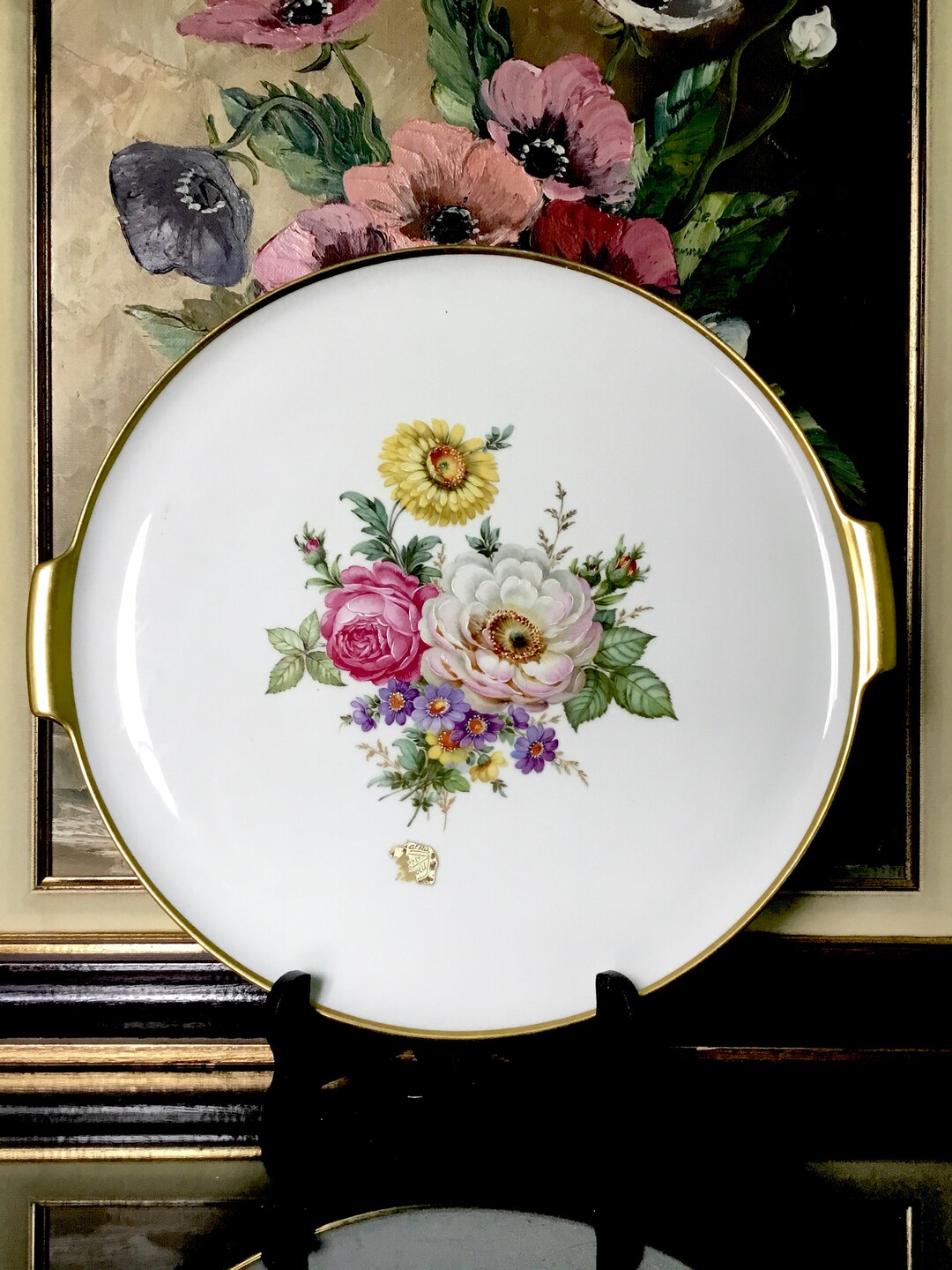 Alka Kunst Alboth & Kaiser Bavaria Vintage Large Floral Platter - Etsy ...