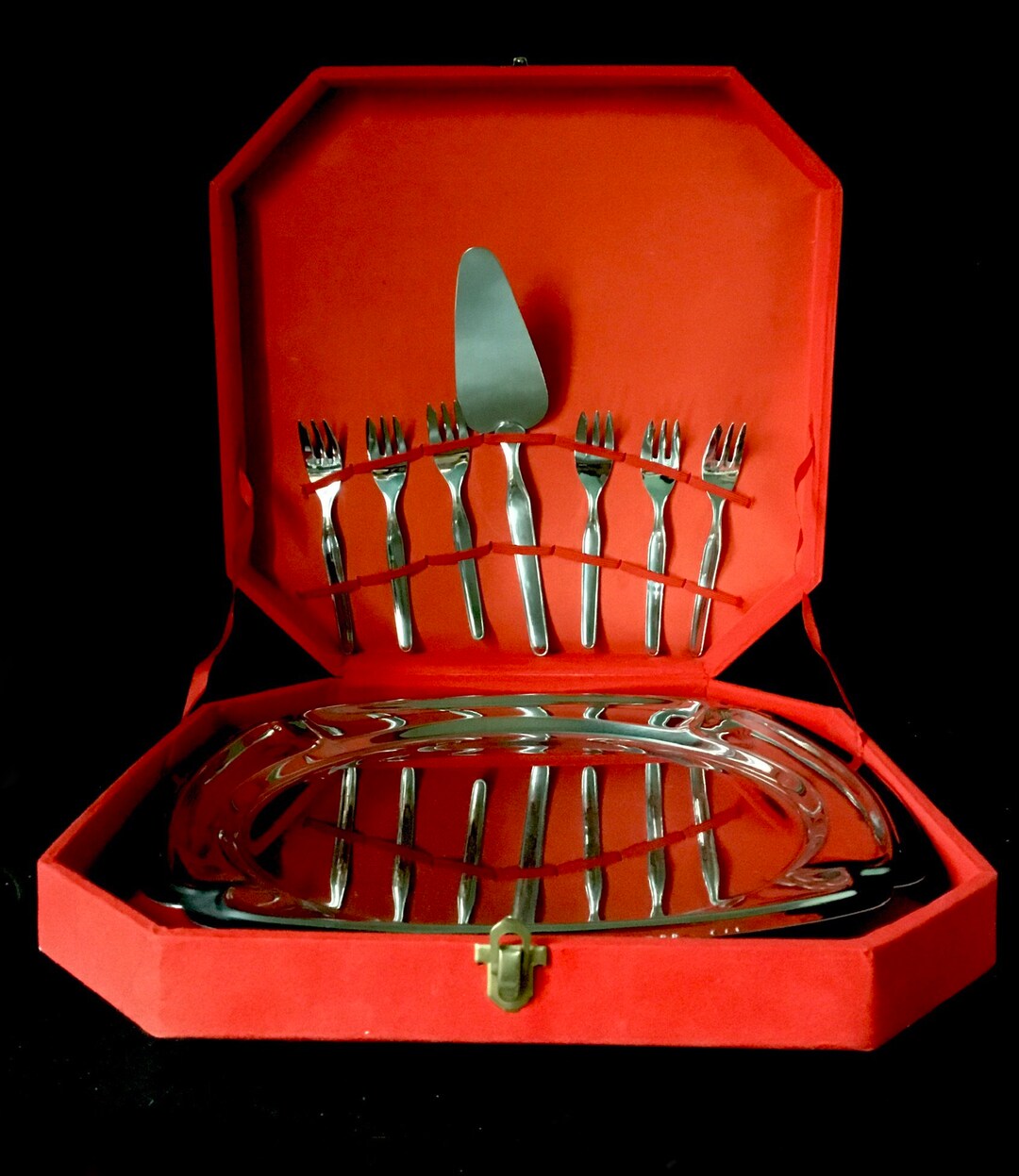 Vintage Italian Inox GM Set Server Cake /plate - Etsy