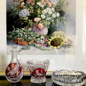 Crystal Vintage Hofbauer Red Bird Crystal - Etsy