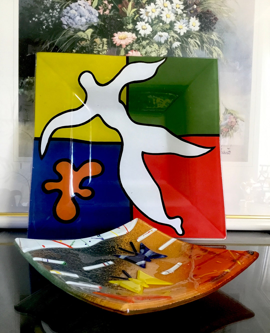 Italian Glass Murano Square Plates - Etsy