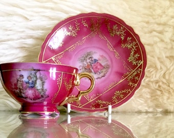 Versailles Porcelain Antique Romantic Tea Cup | Etsy