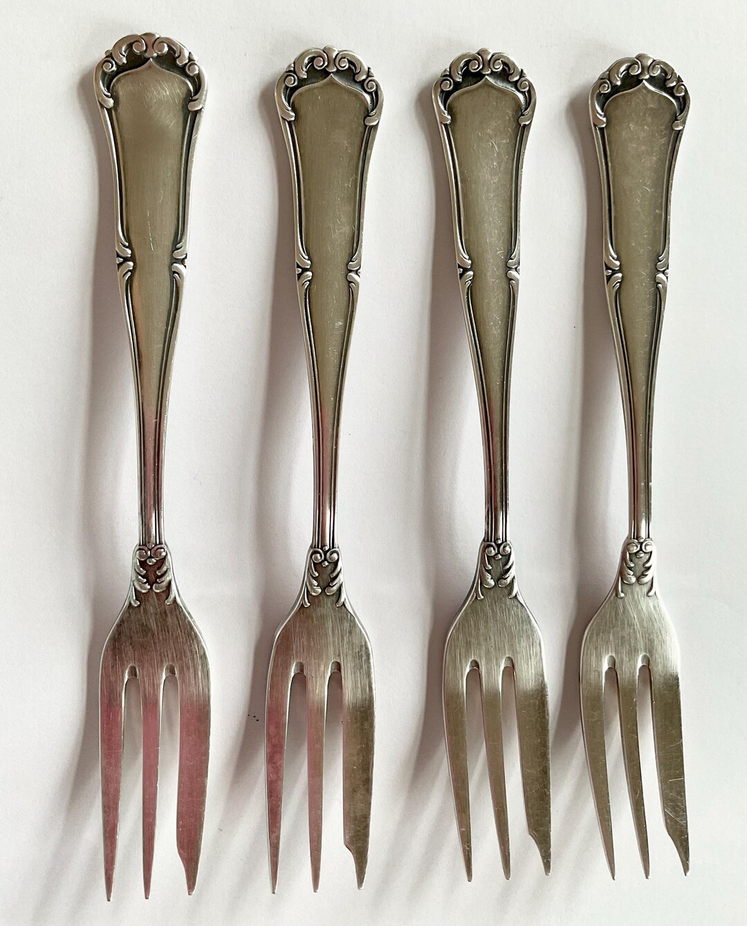 August Wellner & Söhne Antique Silver Plate Forks Rococo/baroque Style ...