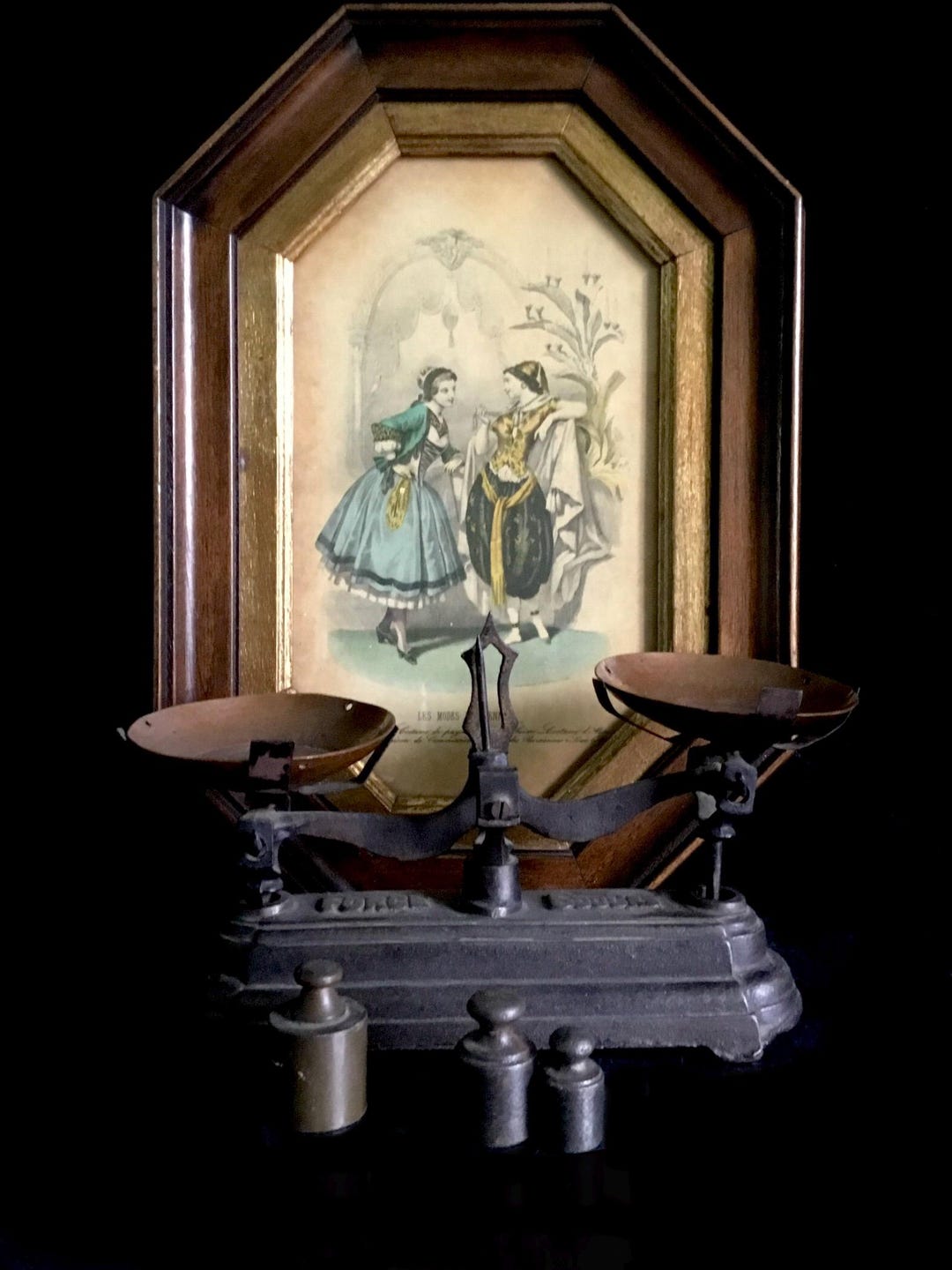 Art Nouveau Antique Iron Balance Force 500 Grs Cast Iron Balance Scale ...