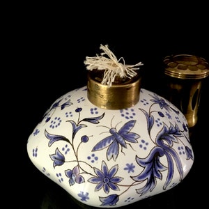 Faience porcelain Quimper porcelain smell lamp. | Etsy