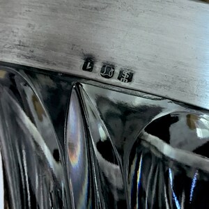 Crystal Vase Bowl Plate With Silver Edges - Etsy