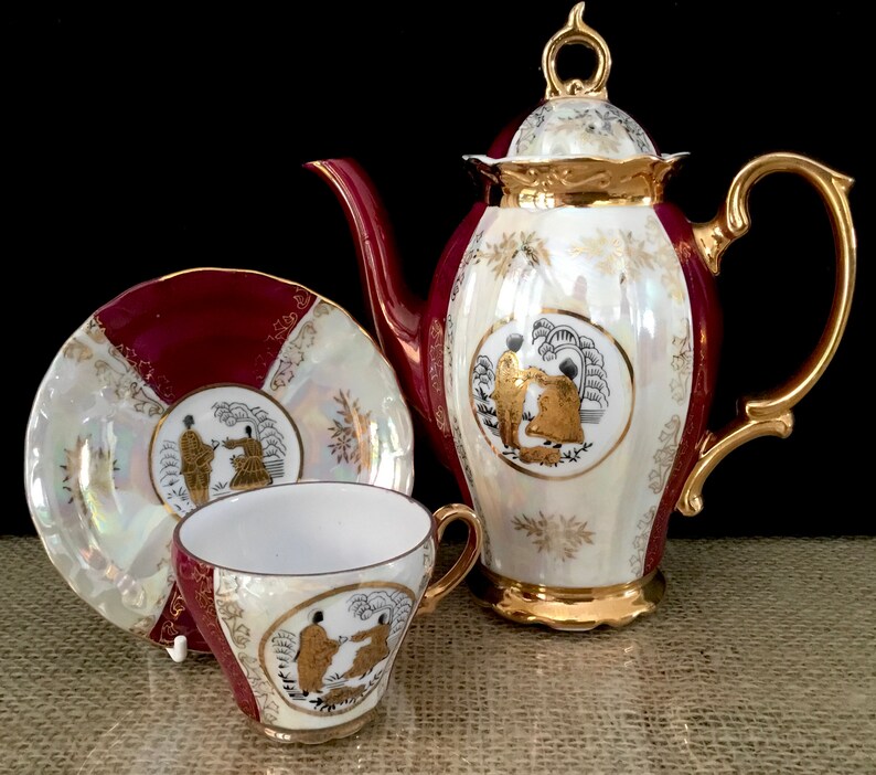 German Porcelain Antique Romantic Tea Set | Etsy