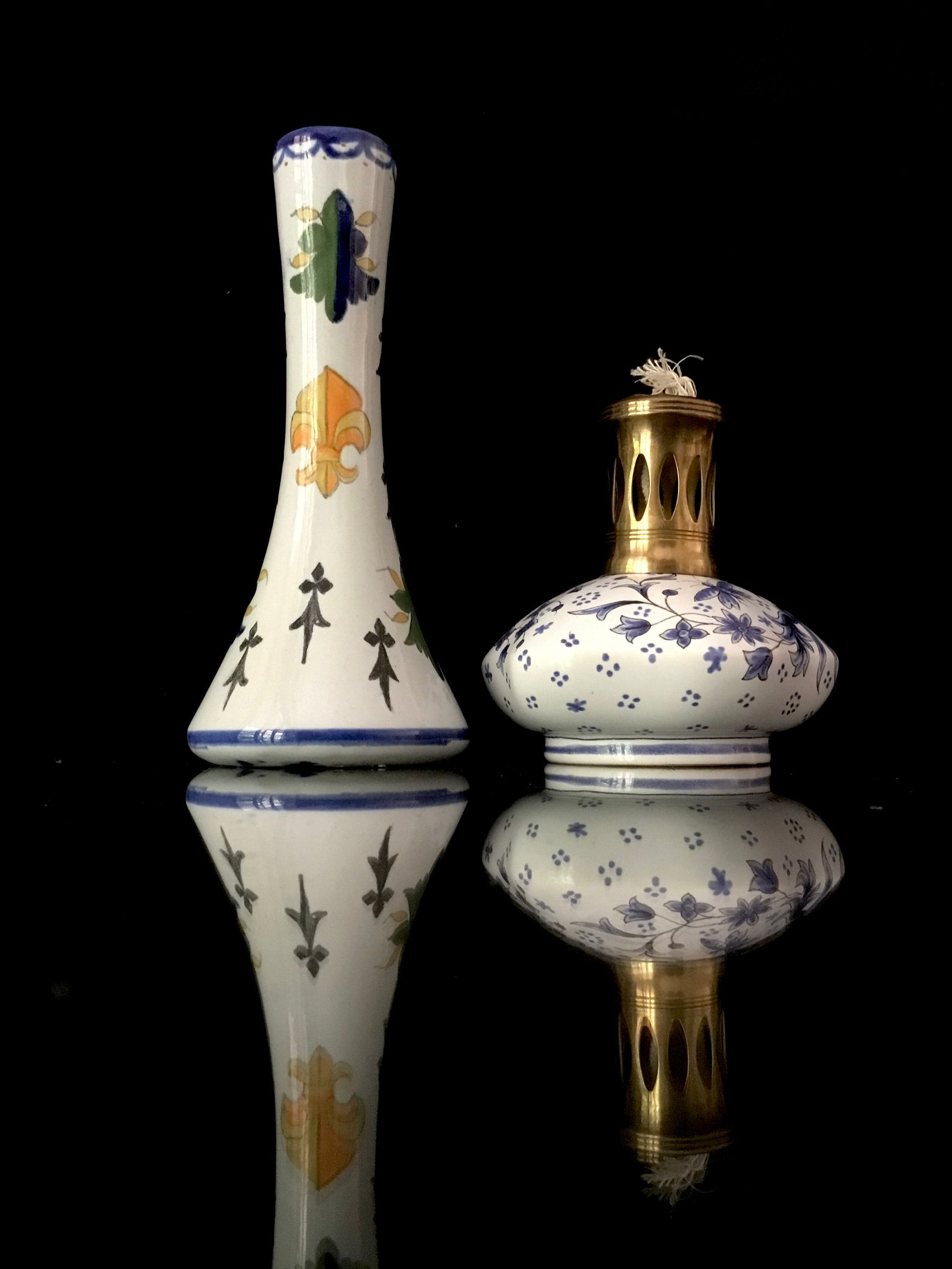 Faience Porcelain Quimper Porcelain Smell Lamp. | Etsy