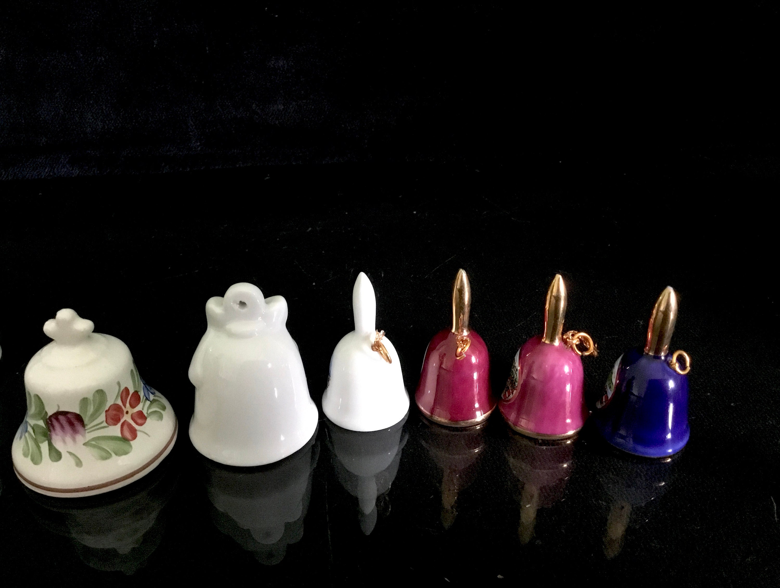 Vintage Collection of Miniature Porcelain Bells | Etsy