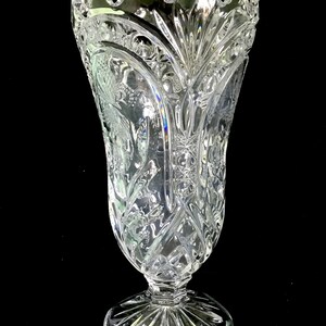 Italian Crystal Beautiful Crystal Vase With Decoration of | Etsy