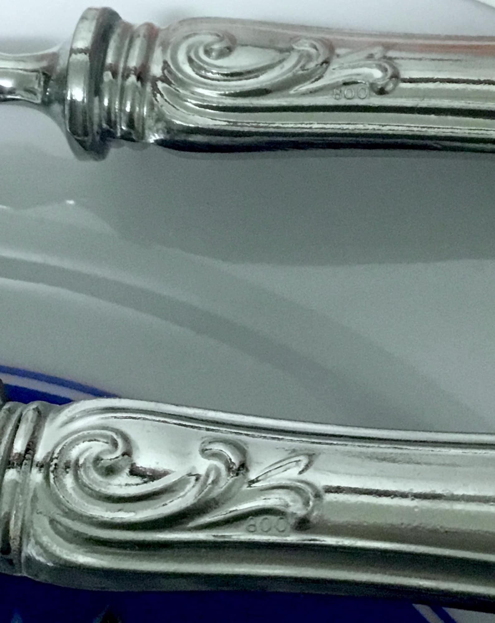 La S. Marco Italian Floral Cake Plate With Silverplate Knife and Cake ...