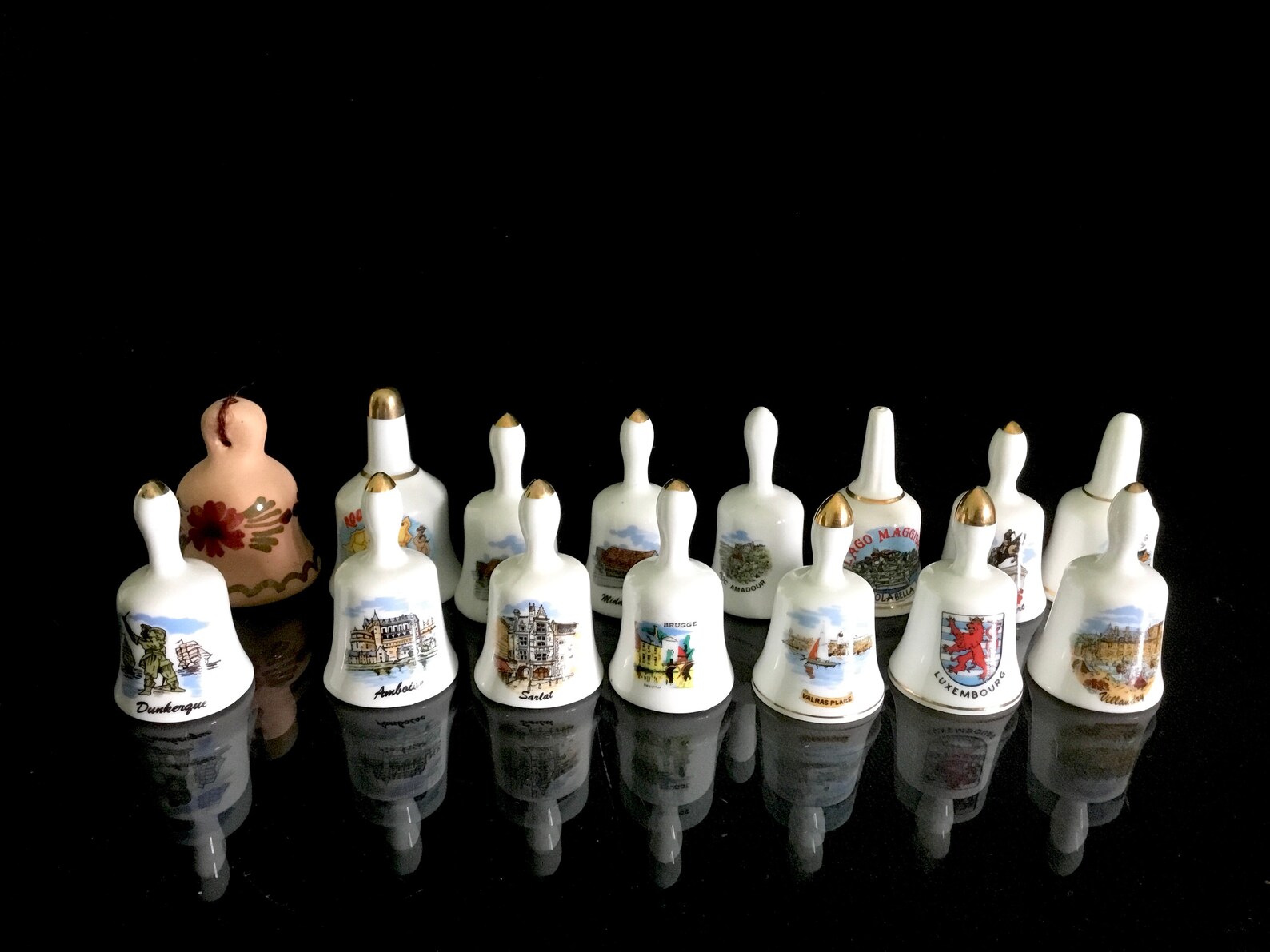 Vintage collection of miniature porcelain bells | Etsy