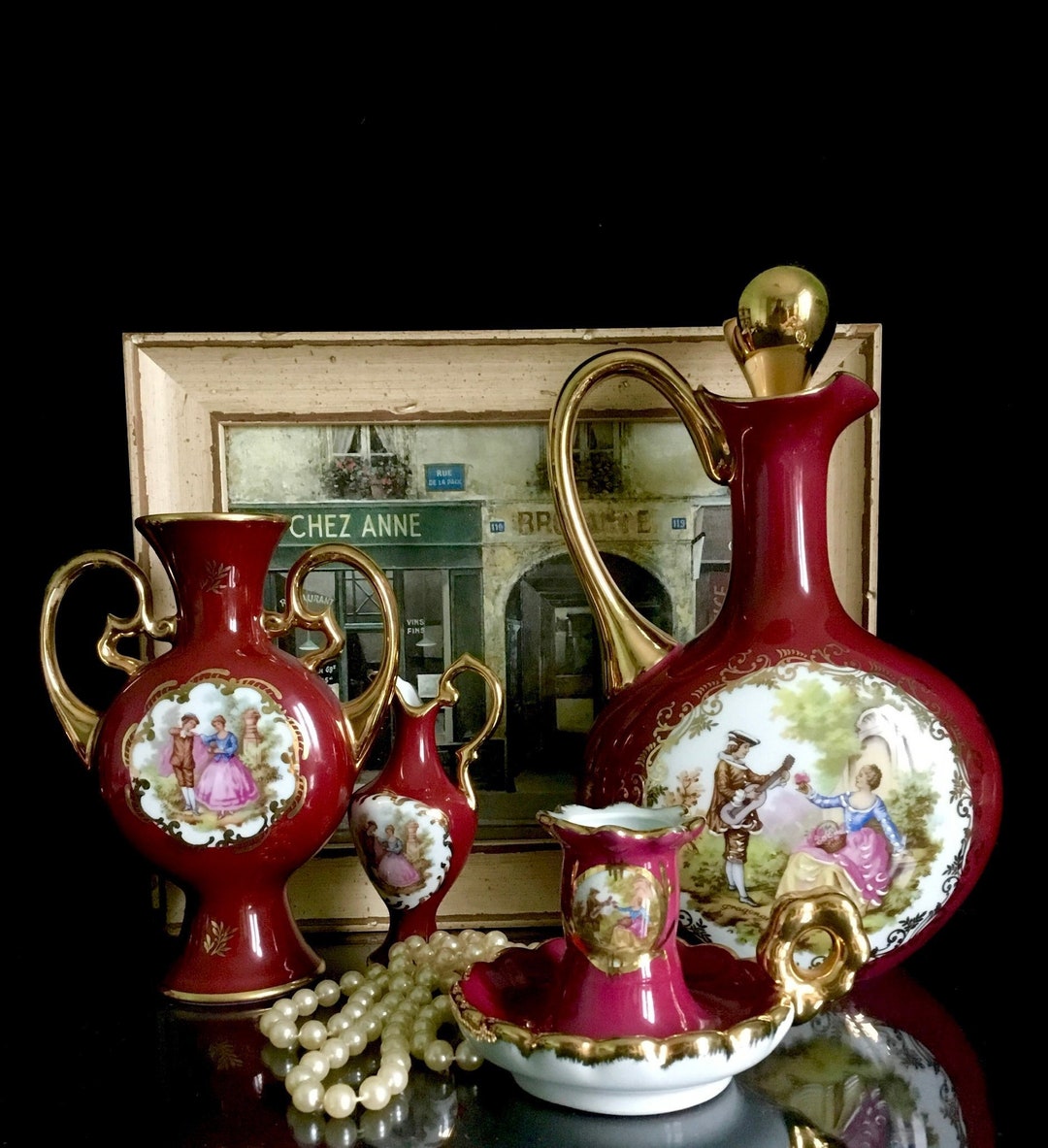 Limoges Porcelain Vintage Romantic Bottle and Romantic - Etsy