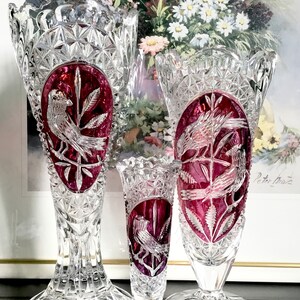 Crystal Vintage Hofbauer Red Bird Crystal - Etsy