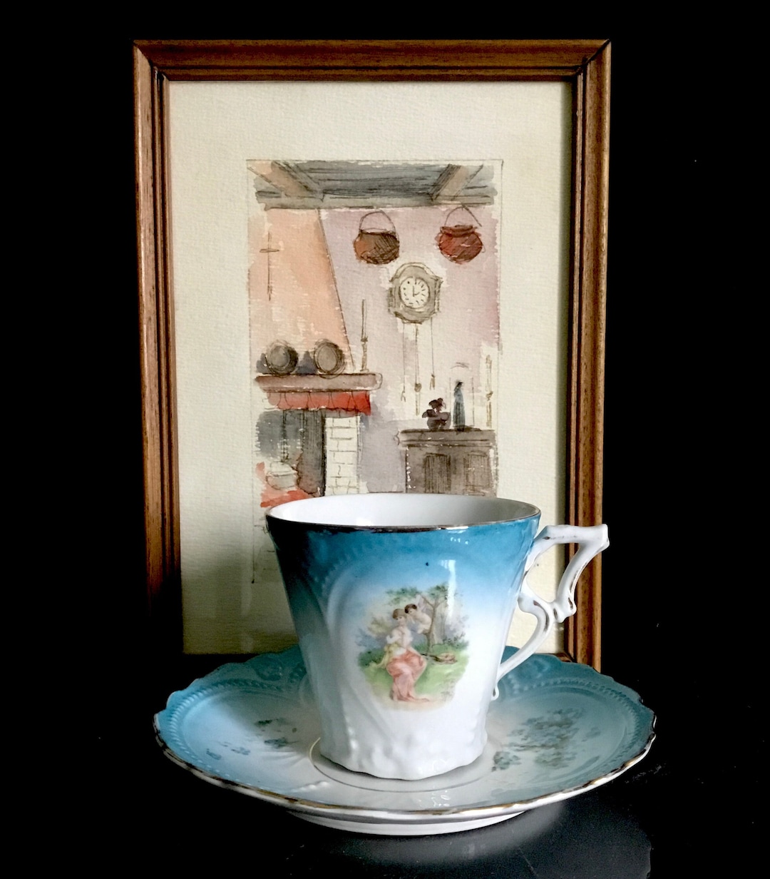 Art Nouveau Thuringia Porcelain Antique Romantic Tea Cup - Etsy UK