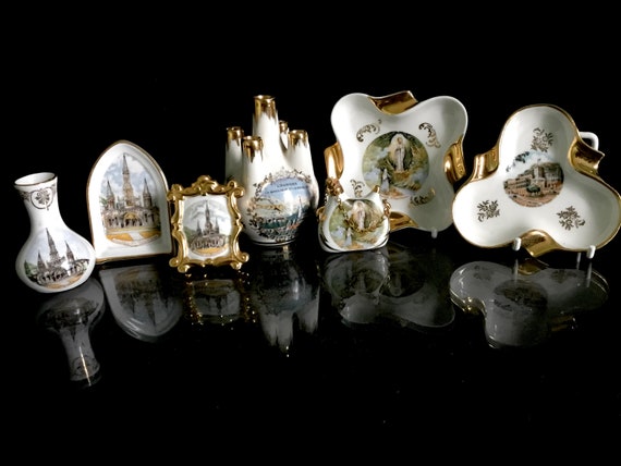 Limoges Porcelain Antique Miniatures With Lourdes. Rare - Etsy