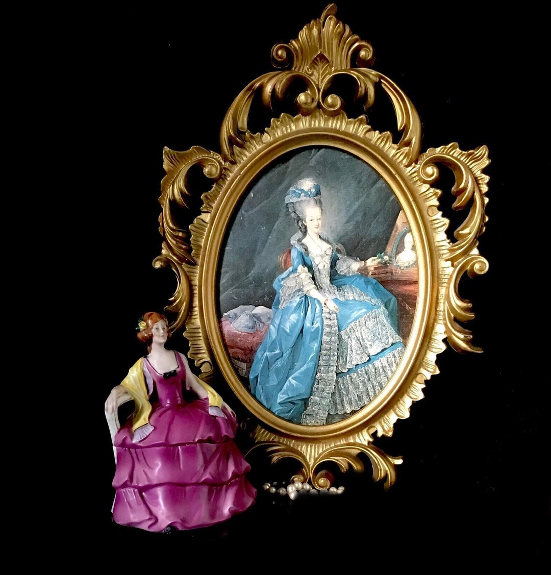 Art Deco Antique Figurine Lady Powder Box . Rare - Etsy