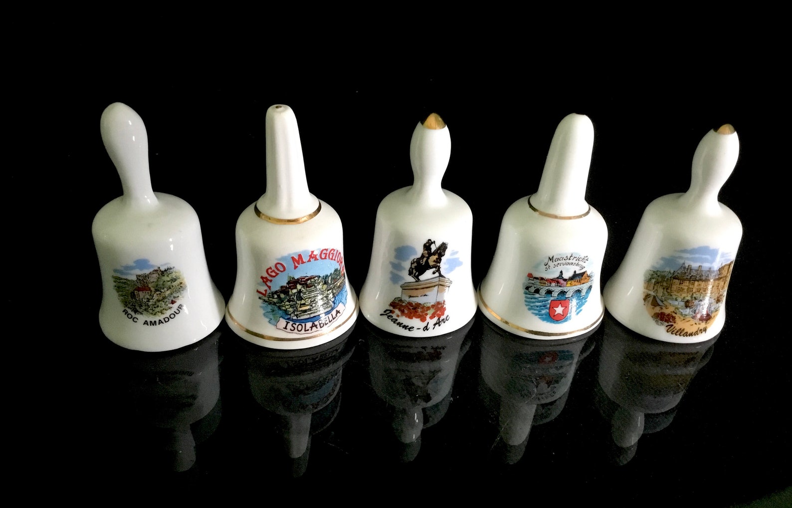 Vintage collection of miniature porcelain bells | Etsy